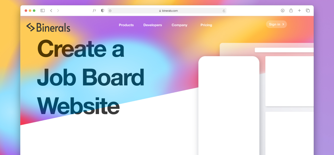 How to Create a Job Search Engine Like Indeed or Glassdoor? | Binerals.com